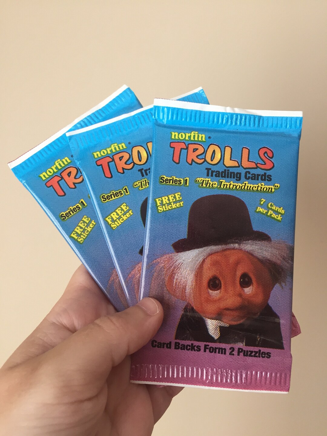 Vintage Three-pack of Norfin Trolls Cards - Collectible Nostalgic Troll ...