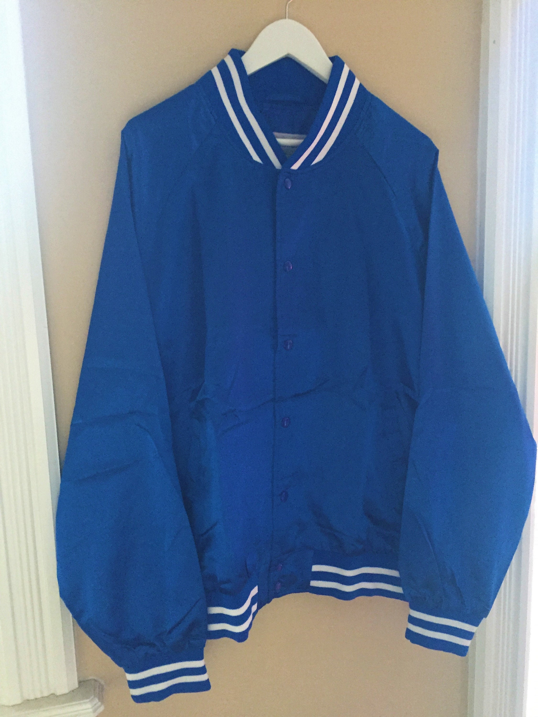 Vintage Retro Blue Bomber Baseball Sportswear Jacket Trimark - Etsy