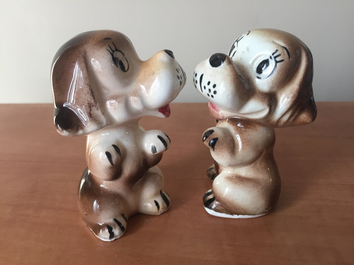 Vintage Retro Dog Salt and Pepper Shakers | Etsy
