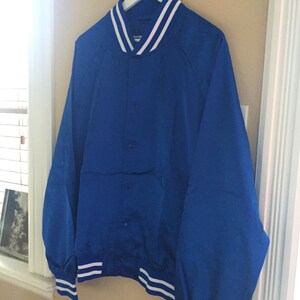 Vintage Retro Blue Bomber Baseball Sportswear Jacket - Trimark - Men's ...