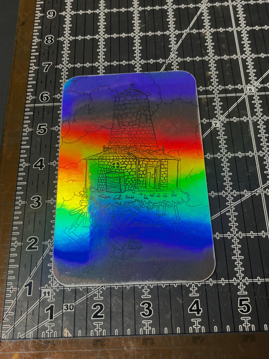 Floating Hut Holographic Sticker - Etsy