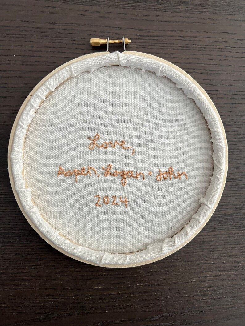 Custom Hand Embroidered Wildflower Hoop: Personalized Keepsake Gift - Etsy