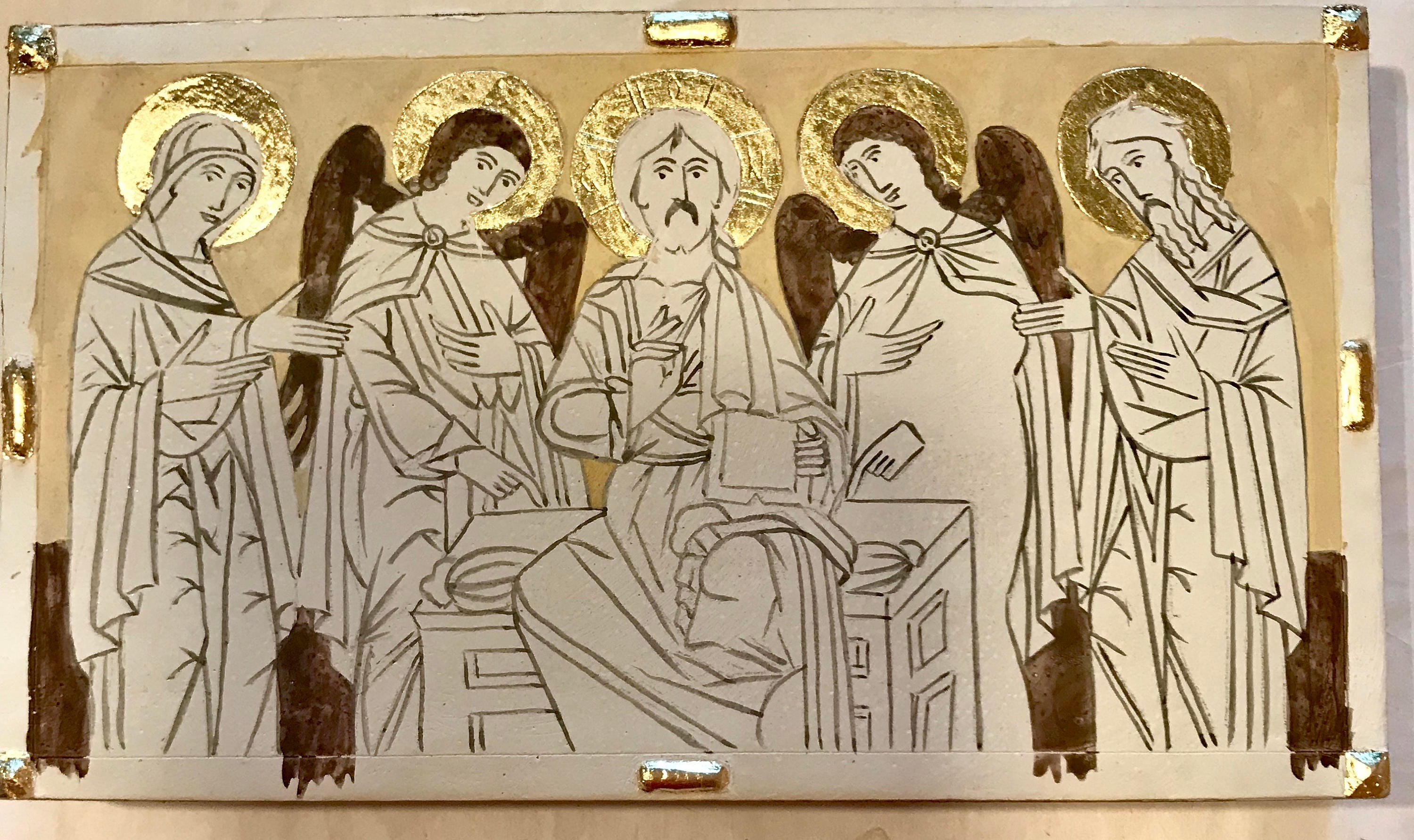 Deesis Hand Painted Icon, Byzantine Icon Painting, Handmade Religious ...