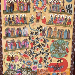Last Judgement Hand Painted Icon Byzantine Icon Painting - Etsy