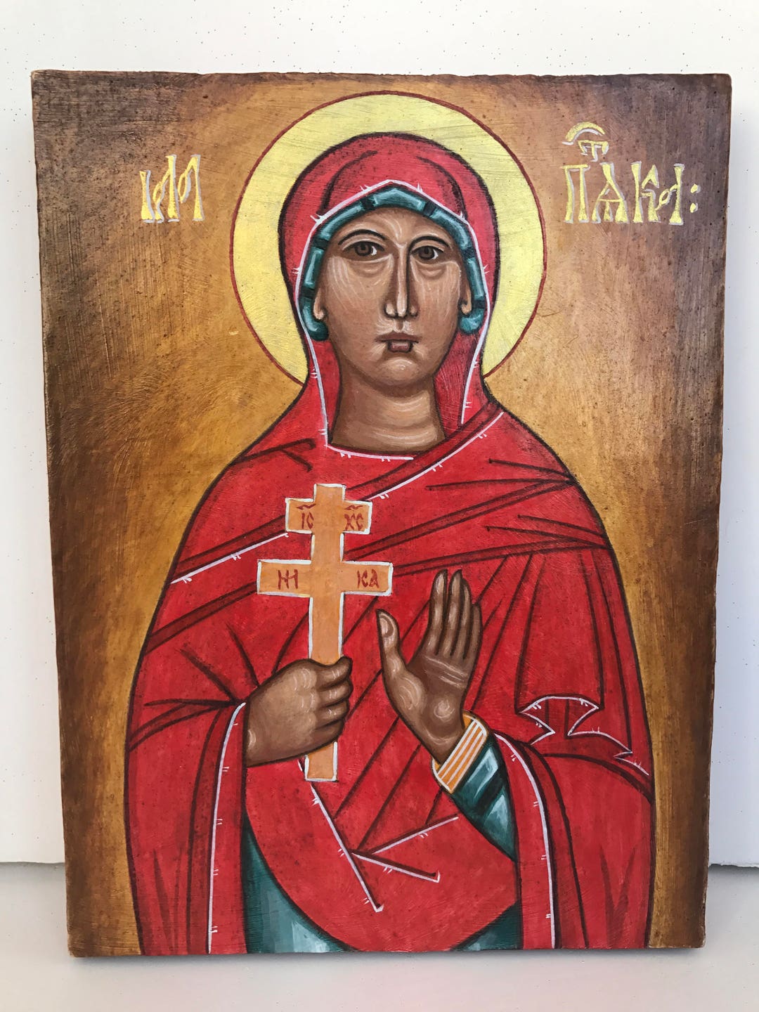 Saint Paraskevi of Iconium Hand Painted Icon, Byzantine Icon Painting ...
