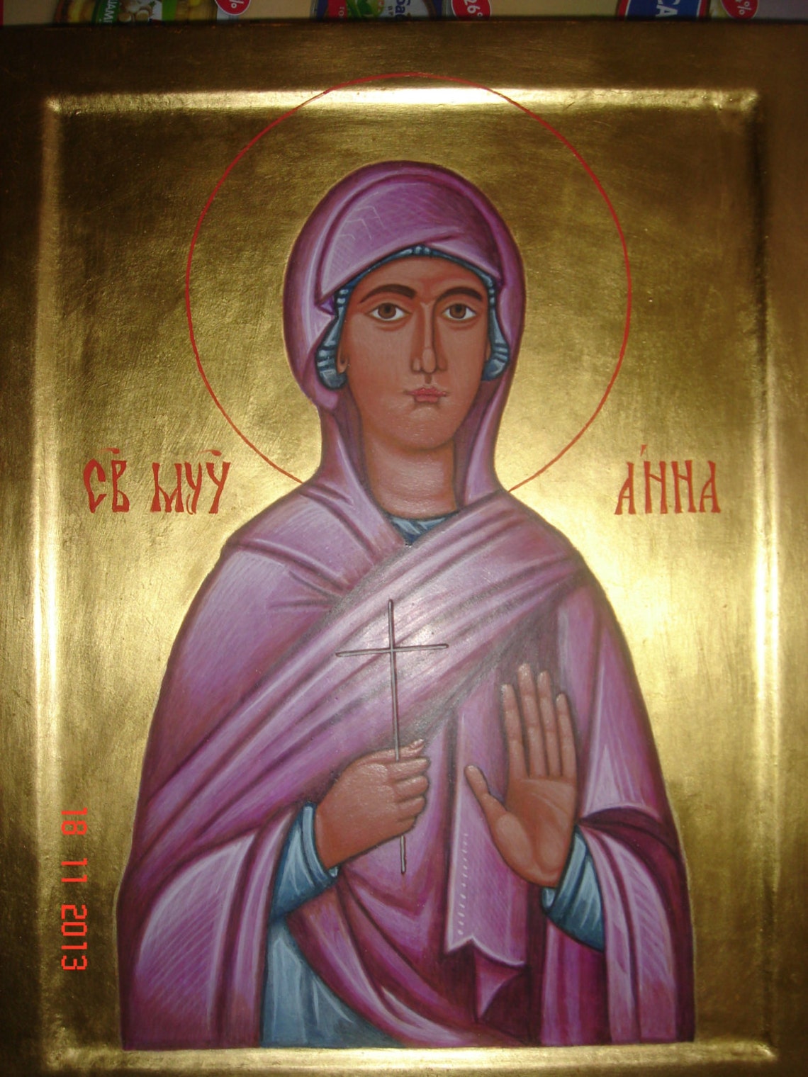 Saint Ann Icon Hand Painted Icon, Byzantine Icon Painting, Handmade ...