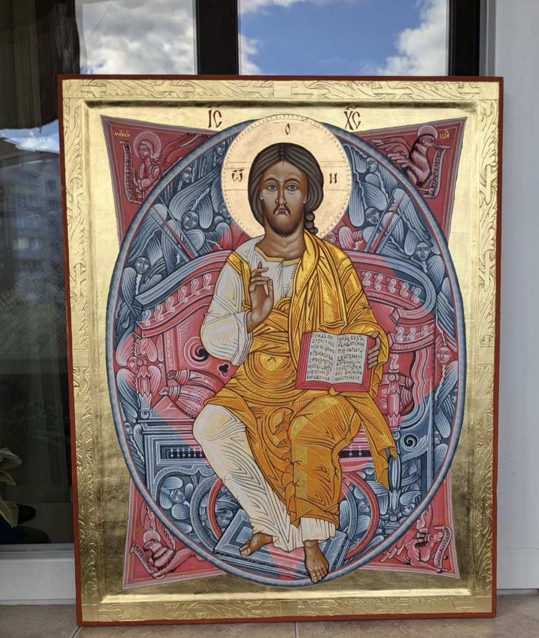 Christ Pantocrator, Hand Painted Icon, Byzantine Icon Painting ...