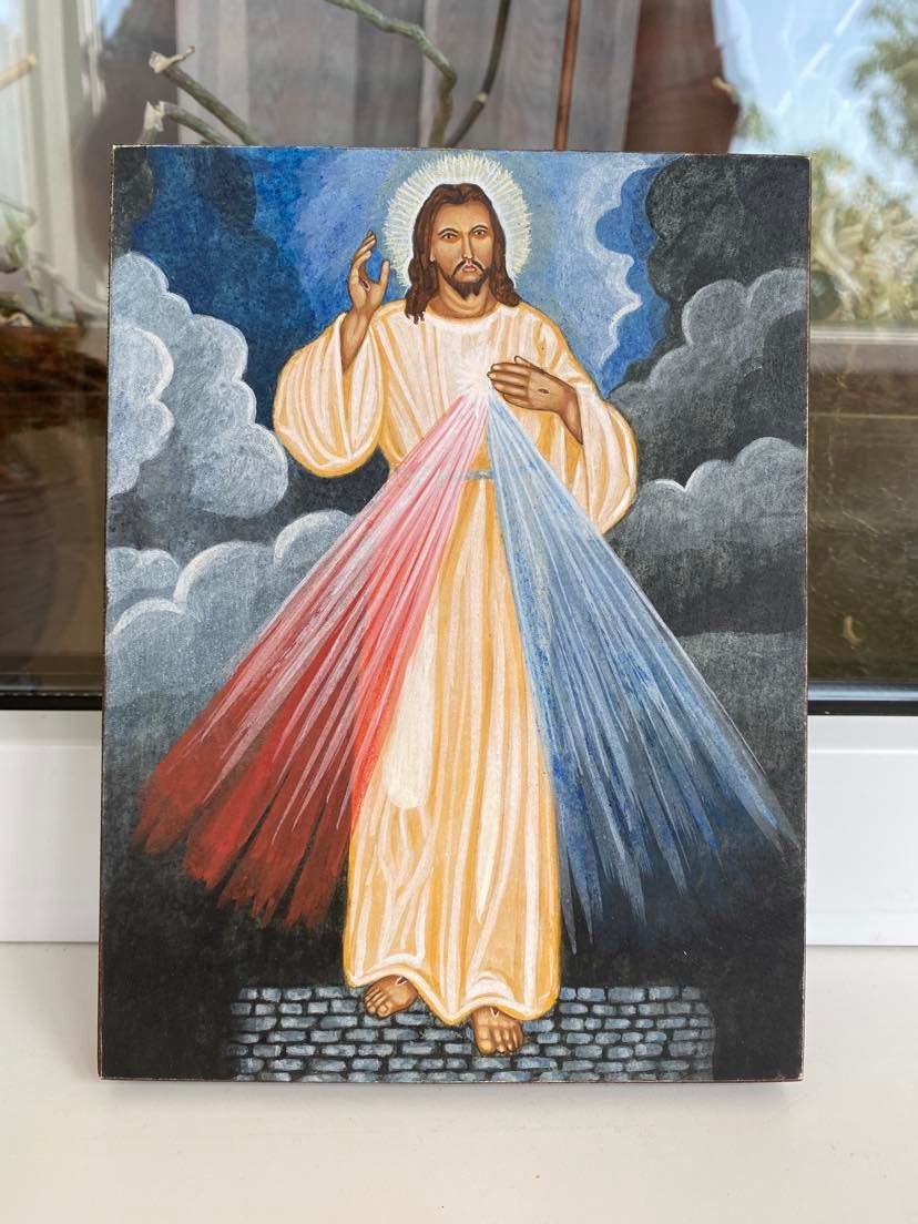 Divine Mercy Image of Jesus Christ Hand Painted Icon - Etsy