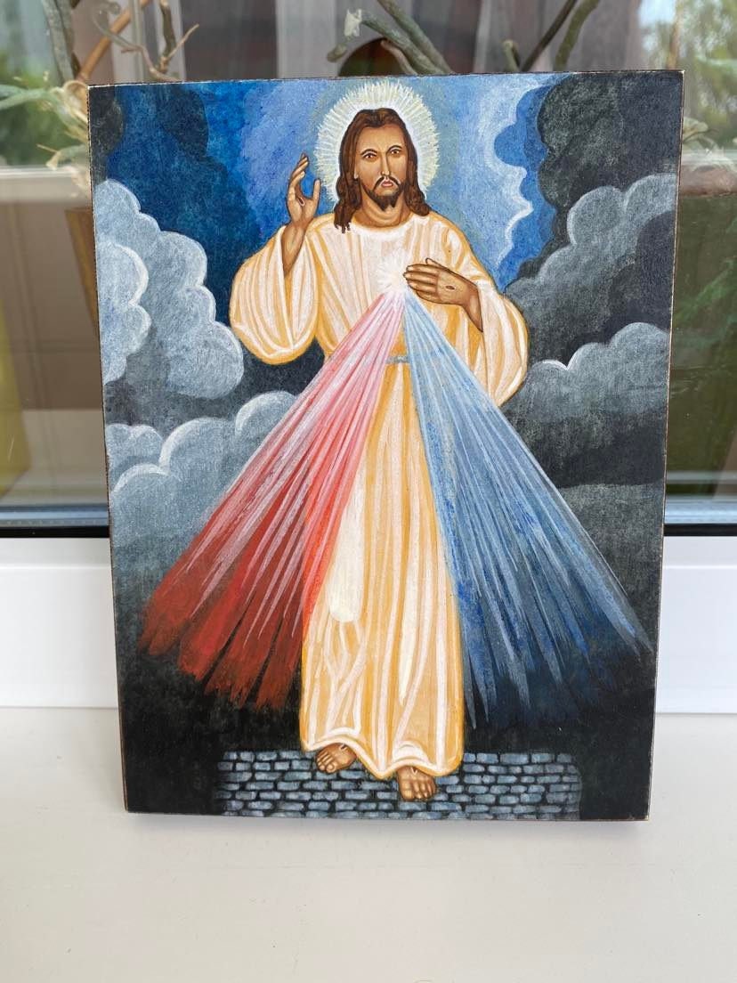 Divine Mercy Image of Jesus Christ Hand Painted Icon - Etsy