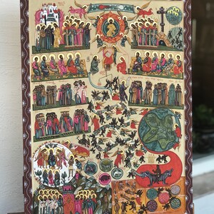 Last Judgement Hand Painted Icon, Byzantine Icon Painting, Handmade ...