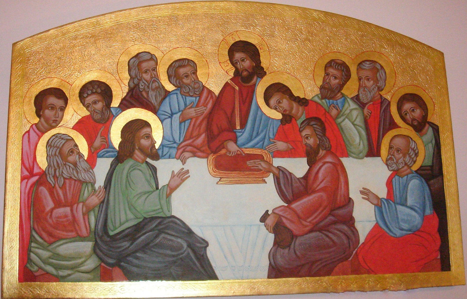 Holy Supper Hand Painted Icon, Byzantine Icon Painting, Handmade ...