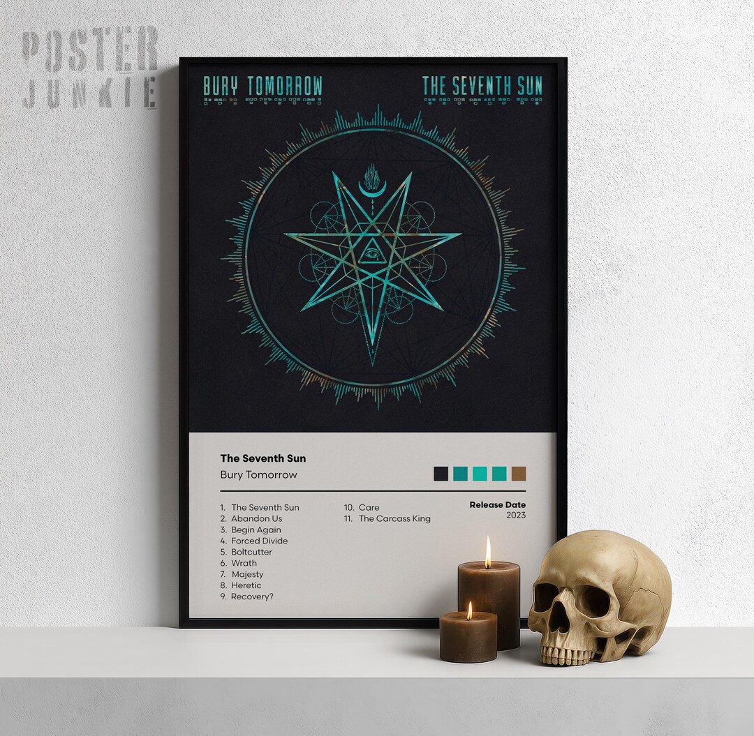 Bury Tomorrow 'the Seventh Sun' Album Art Poster | Metalcore Music ...