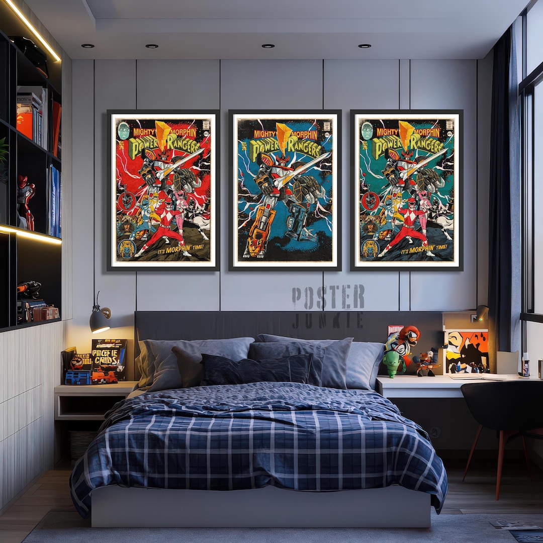Mighty Morphin Power Rangers Comic Book Art Poster Print - Etsy
