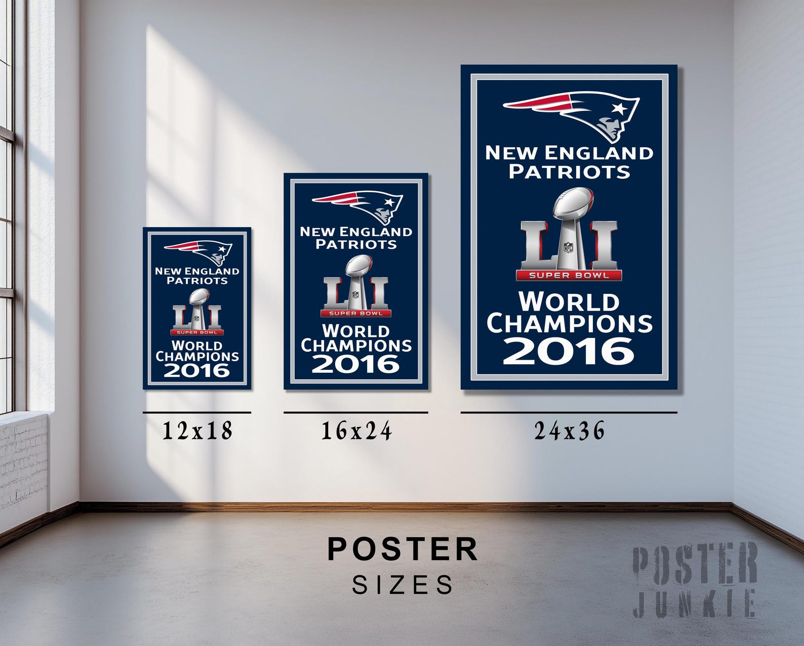 Patriots Super Bowl Banners Art Prints - Set of 6 - Etsy