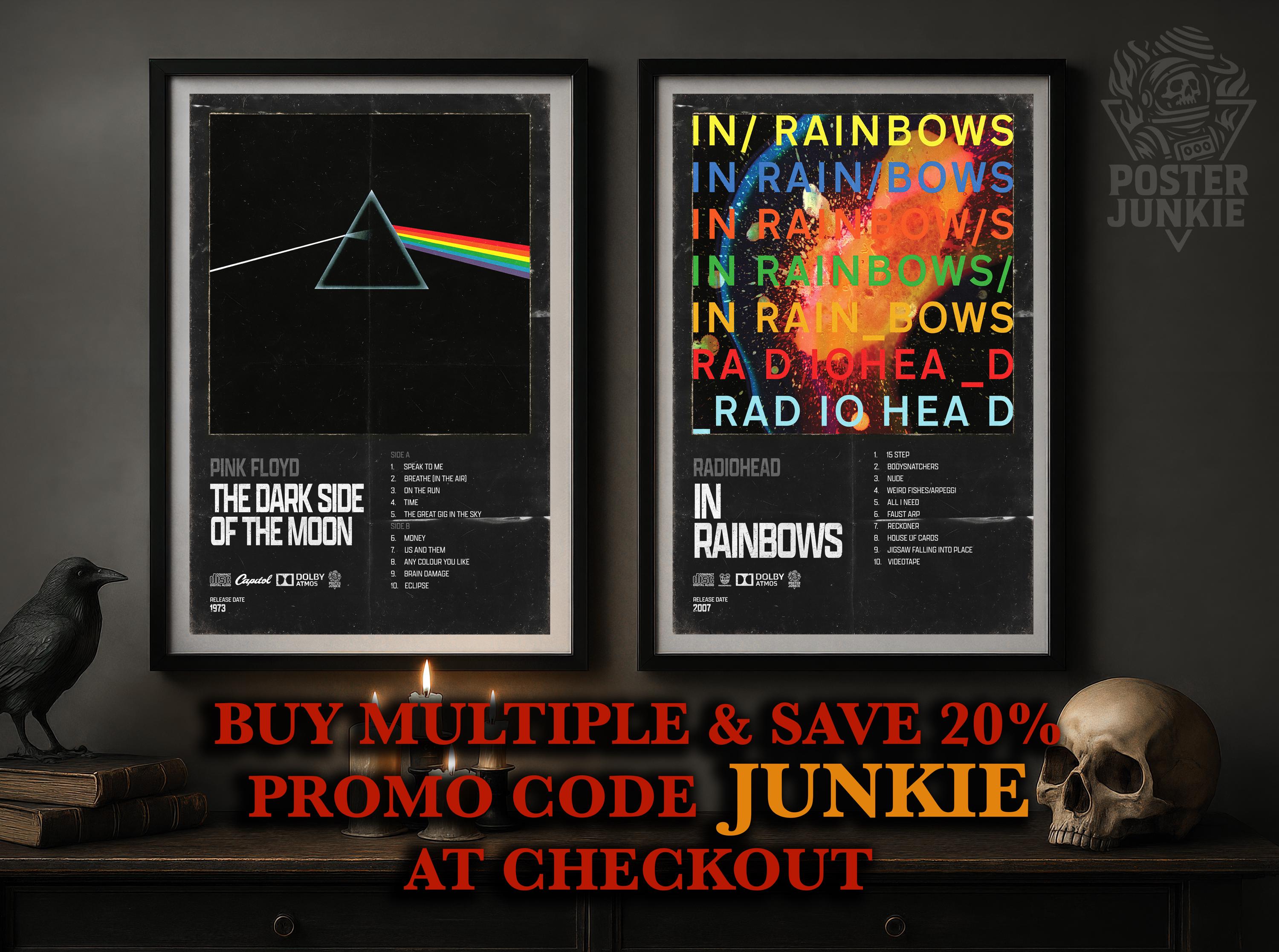 Radiohead 'in Rainbows' Poster – Music Album Art Print – Alternative ...