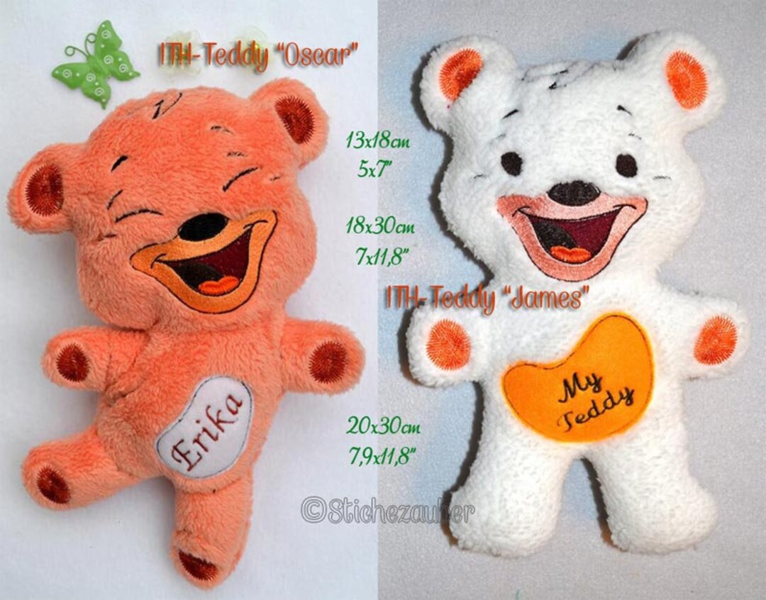 ITH Teddy "james and Oscar" Mega Set 20x30 - Etsy