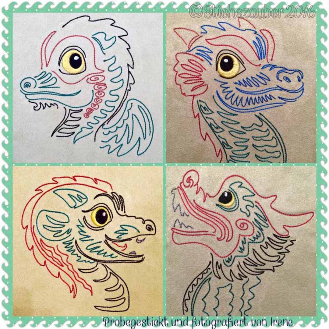 Dragon Colorwork Set 10x10 - Etsy