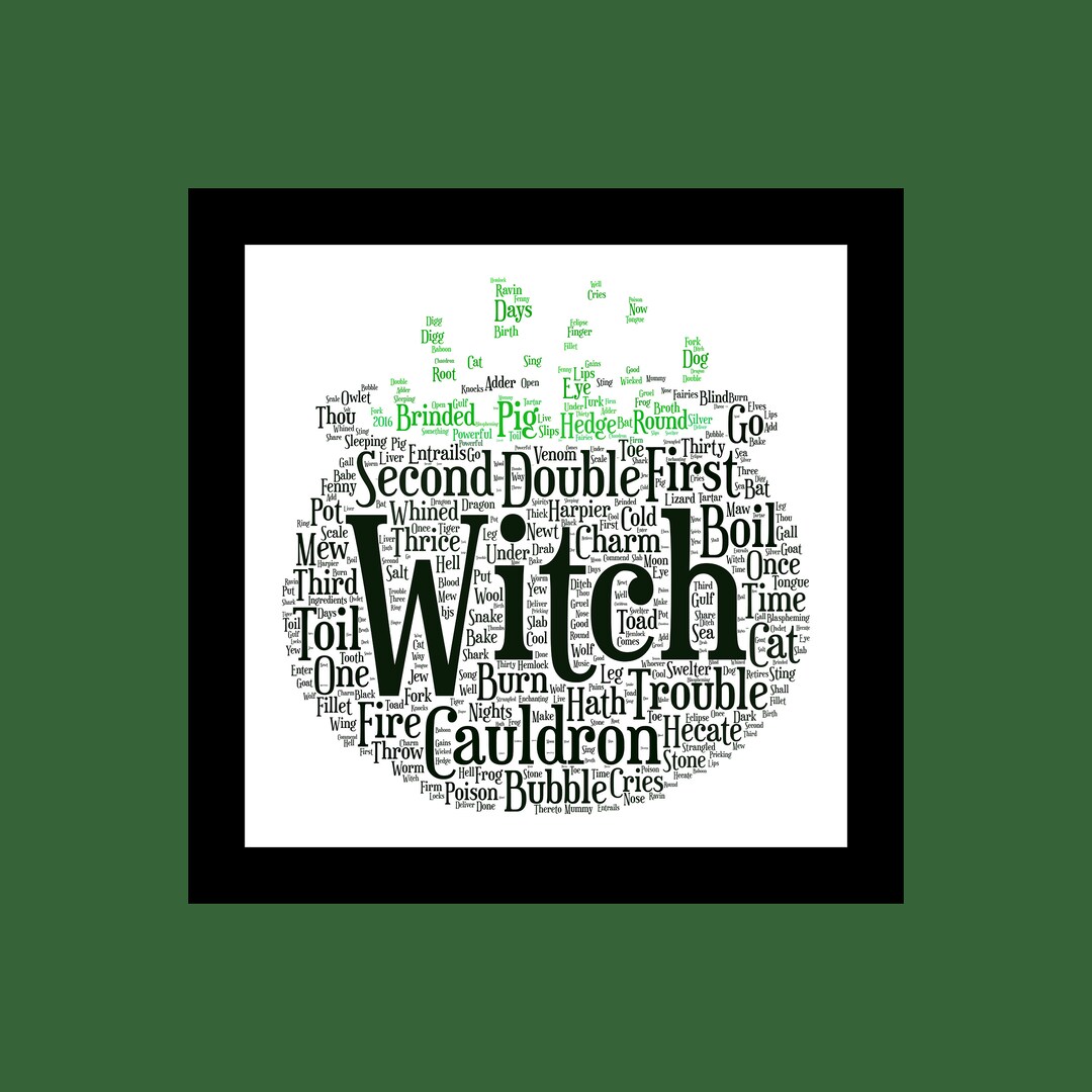 Shakespeare's Macbeth Witches' Cauldron Signed Original Art Print - Etsy