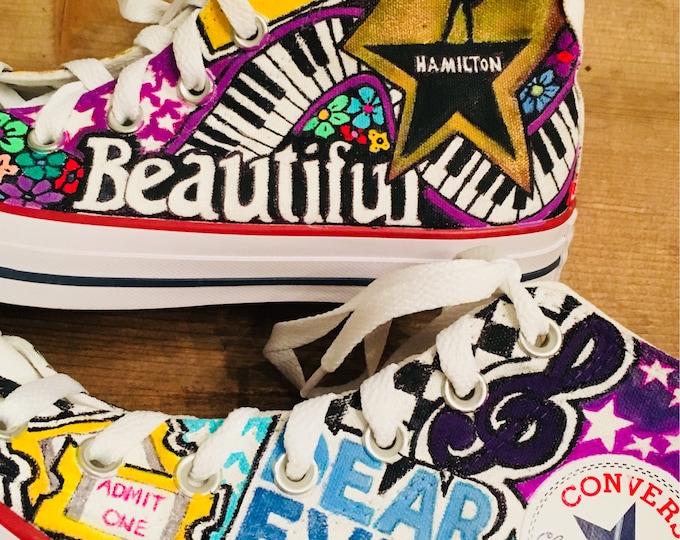 Custom Hand Painted Converse Shoes Theatre Themed Les Miserables ...