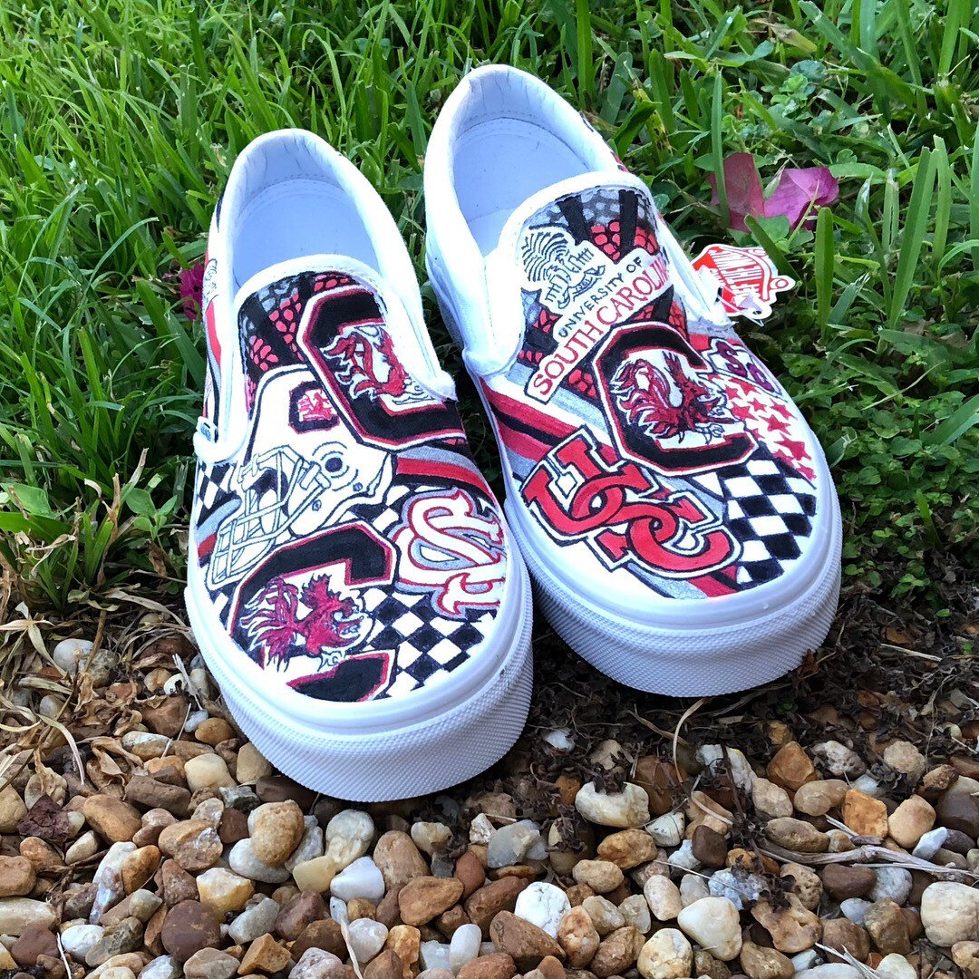 University of South Carolina Custom Vans - Etsy