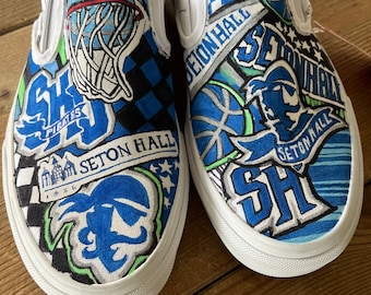 Duke University Hand Painted Custom Sneakers - Etsy