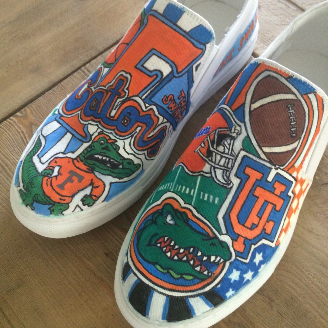 University of Florida Gator Custom Personalized Hand Painted Vans ...