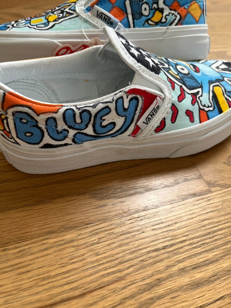 Bluey Custom Hand Painted Kids Shoes - Etsy