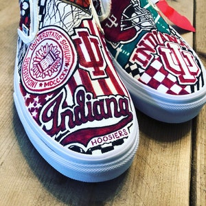 Indiana University Hoosiers Custom Sneakers - Etsy