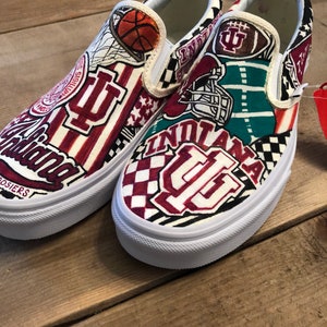 Indiana University Hoosiers Custom Sneakers - Etsy