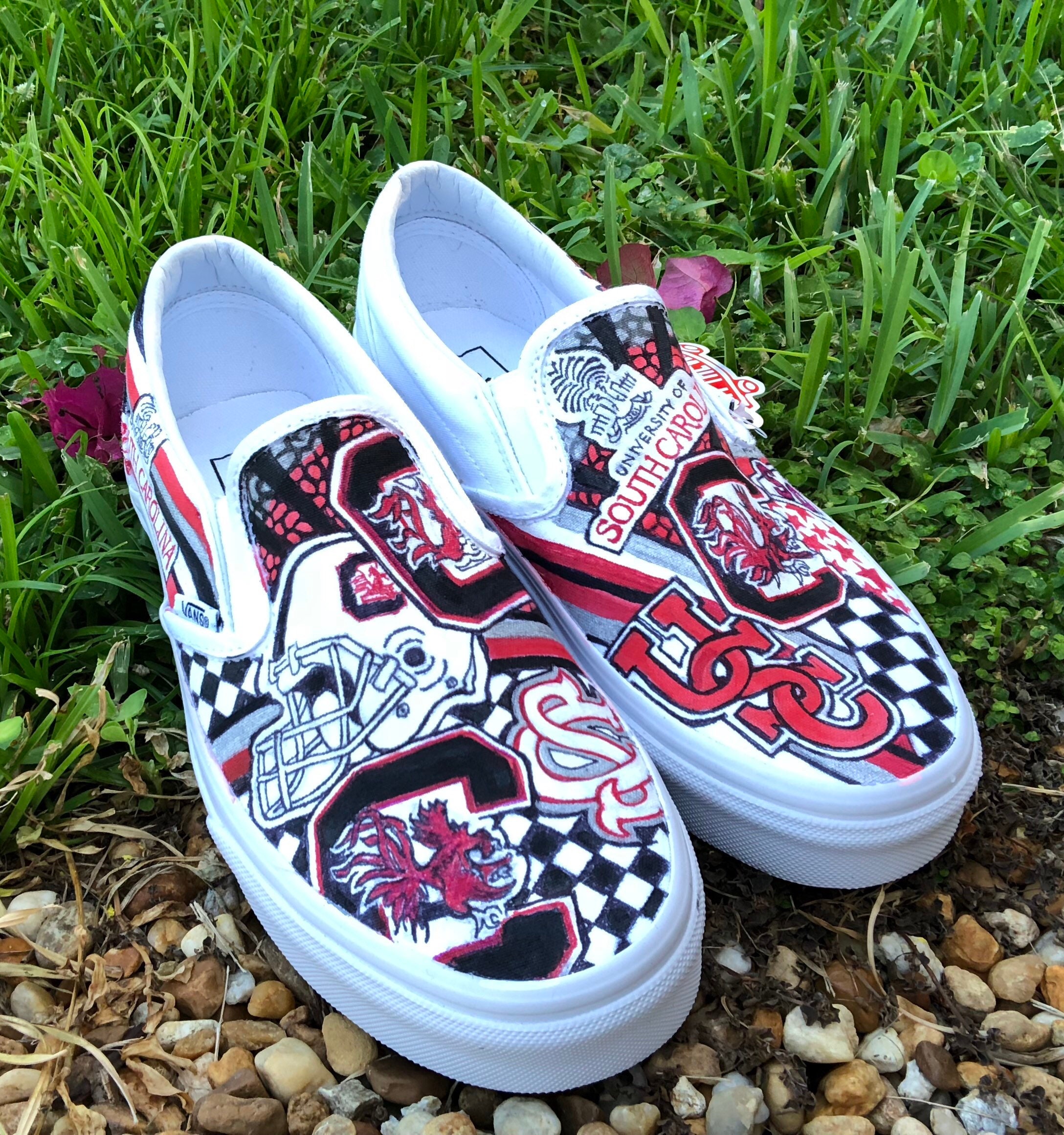 University of South Carolina Custom Vans - Etsy