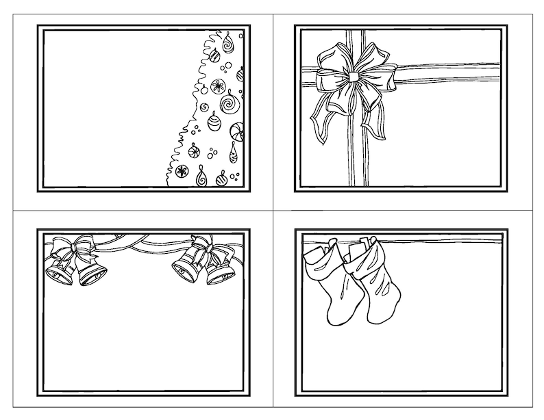 DIY Christmas Ornament Place Cards- Holiday Crafts- Color Your Own ...