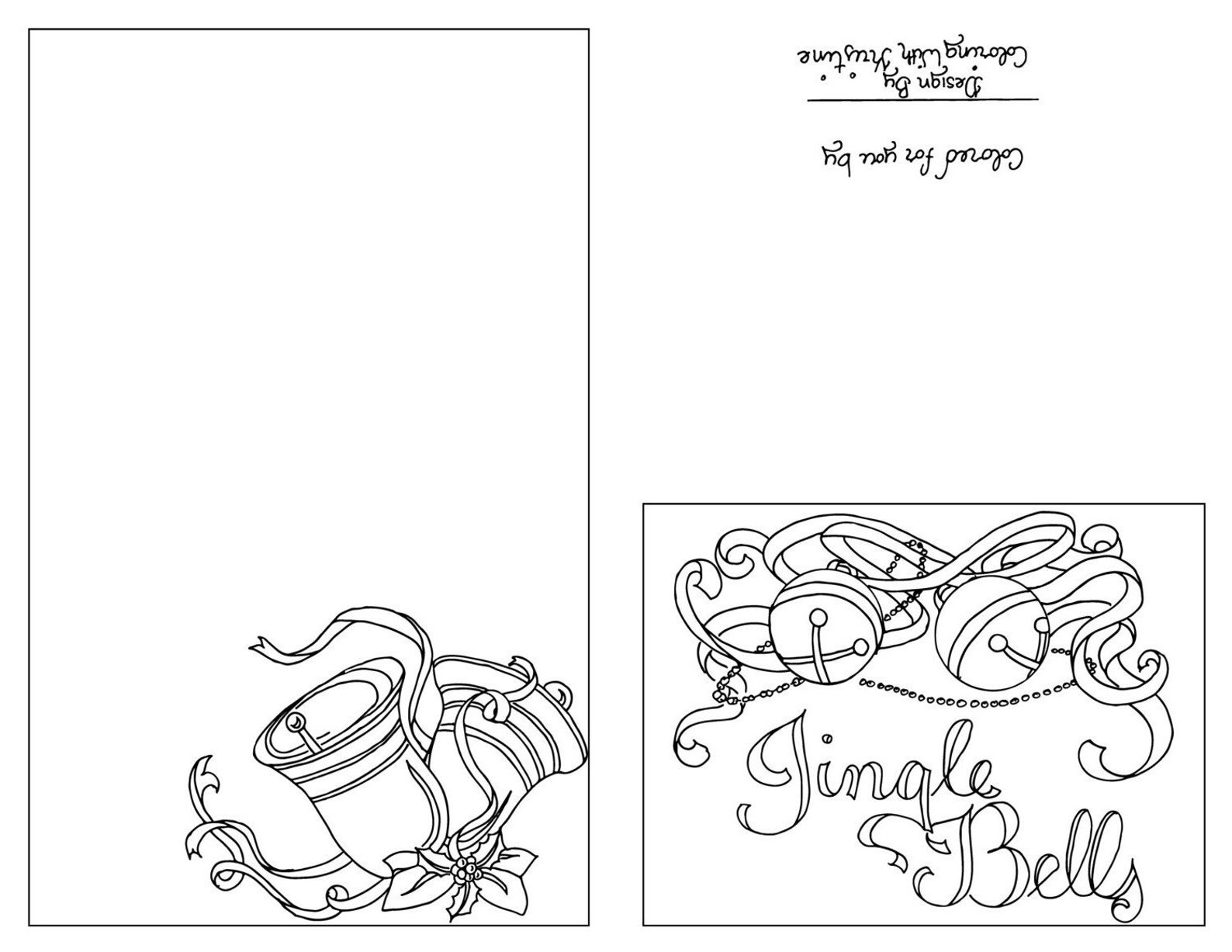 Christmas Cards, Color Your Own! Instant Download- Holiday Crafts ...