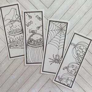 Fall Coloring Bundle! Printable Designs-holiday Bookmarks-color Your ...