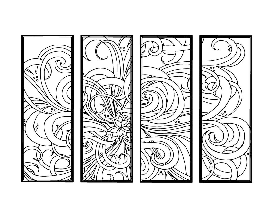 Flirty Coloring Bookmarks- Intricate Floral Bookmarks- Feminine ...