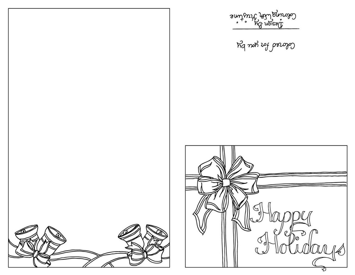 Color Your Own Christmas Cards- Holiday Cards DIY- Holiday Crafts ...