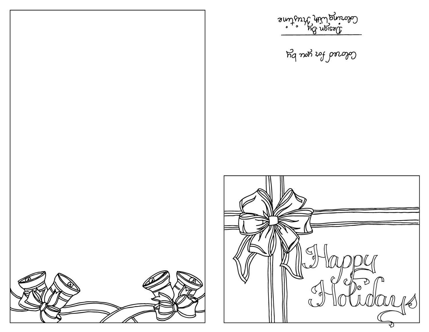 Color Your Own Christmas Cards- Holiday Cards DIY- Holiday Crafts ...