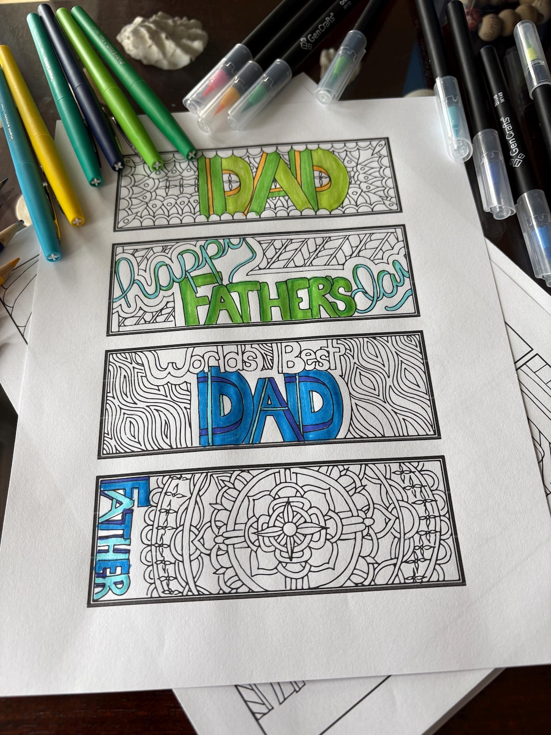Father's Day Bookmarks- Family Bookmarks- Dad Design Bookmarks ...