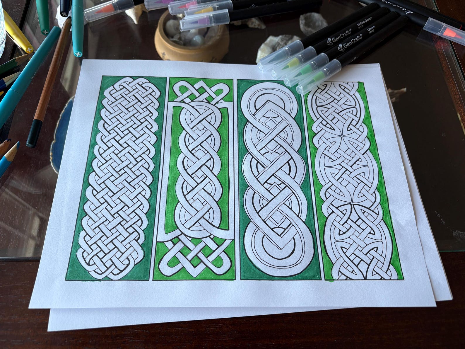 Celtic Knot Bookmarks- Intricate Irish Bookmarks- St Patrick's Day ...