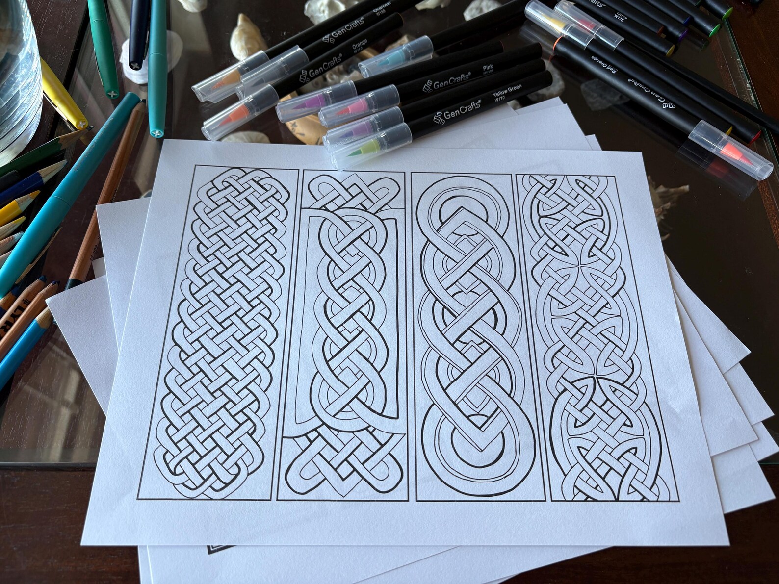 Celtic Knot Bookmarks- Intricate Irish Bookmarks- St Patrick's Day ...