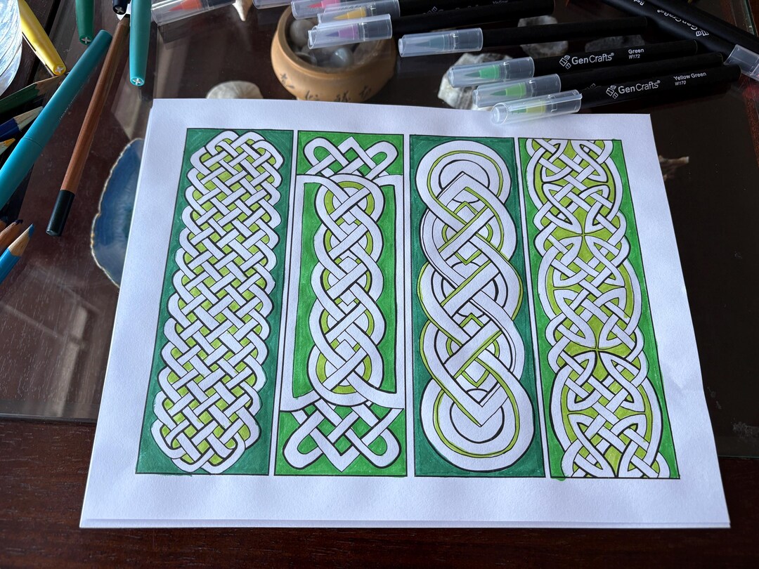 Celtic Knot Bookmarks- Intricate Irish Bookmarks- St Patrick's Day ...