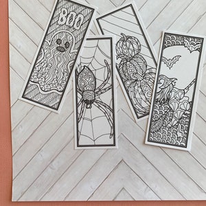 20 DIY Halloween Bookmarks! Printable Designs-bookmark Bundle-ghosts ...