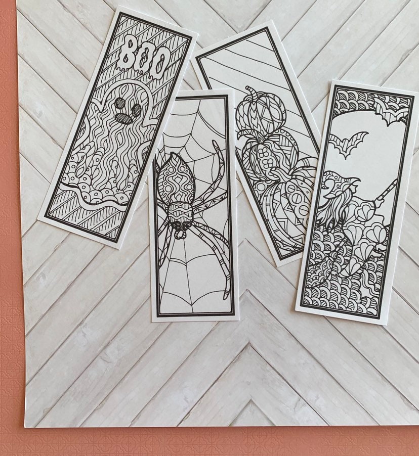 20 DIY Halloween Bookmarks Printable Designs-bookmark Bundle-ghosts ...