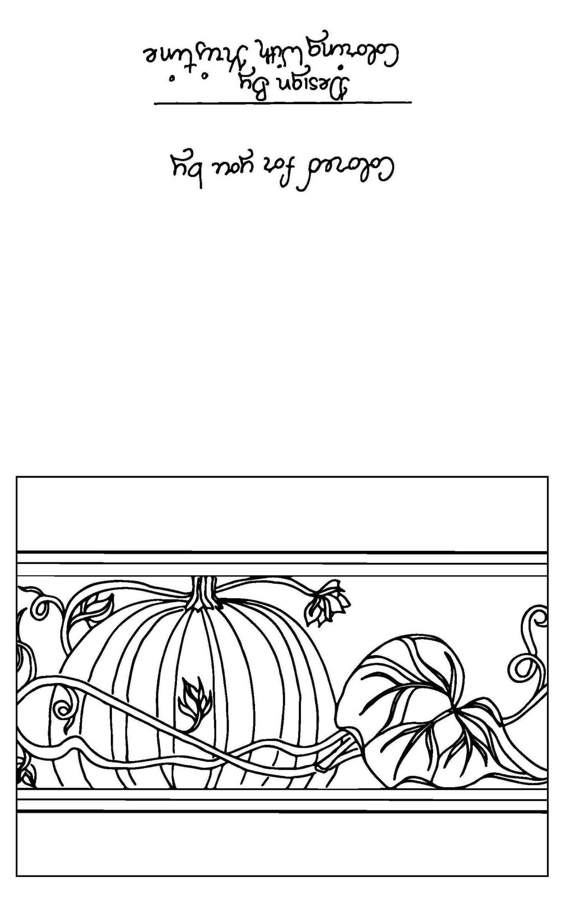 Color Your Own Fall Greeting Cards Set of Two Instant Download Holiday ...
