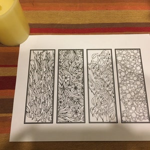 Adult Coloring Bookmark - Printable Bookmark - DIY Bookmarks ...