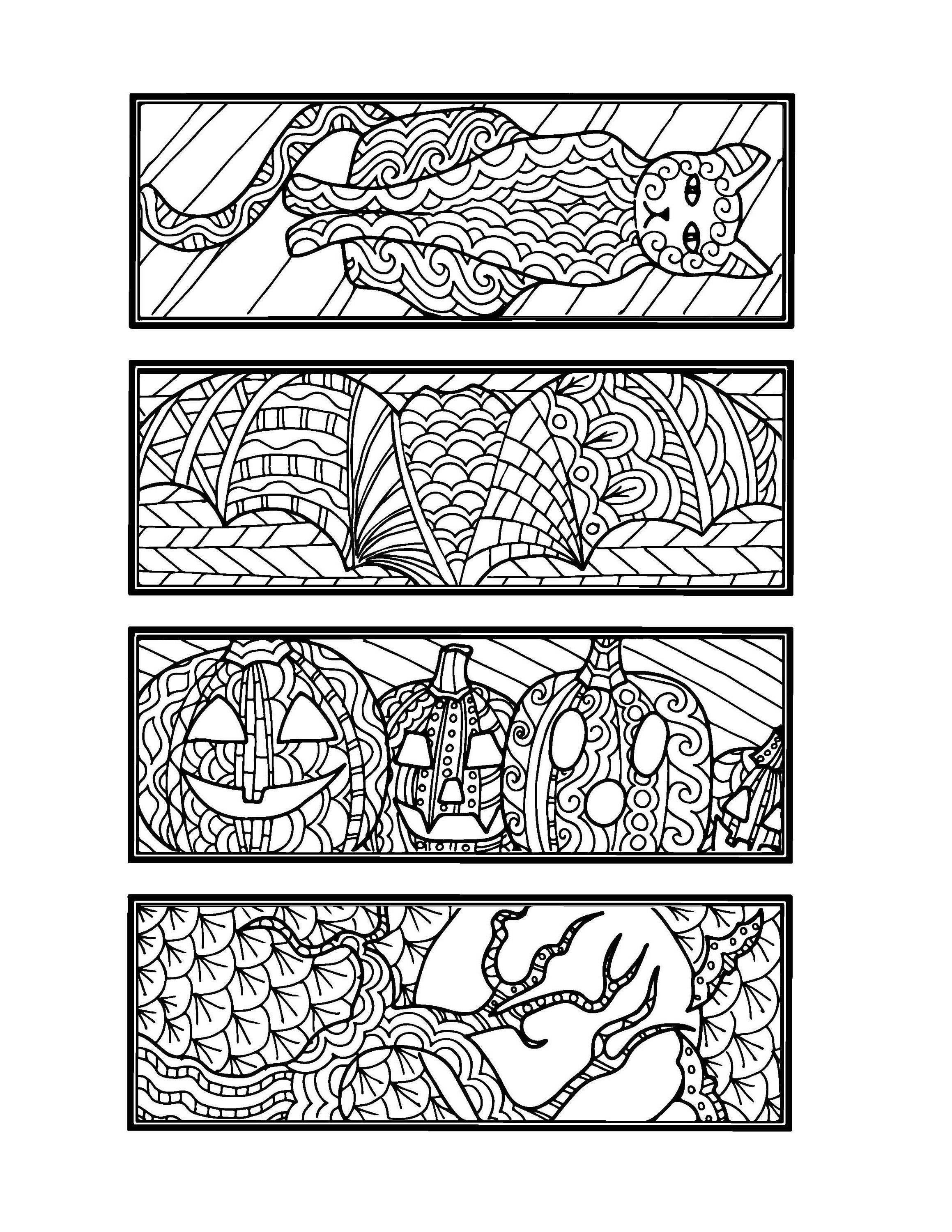 DIY Halloween Bookmarks-Holiday Crafts-Color Your Own | Etsy