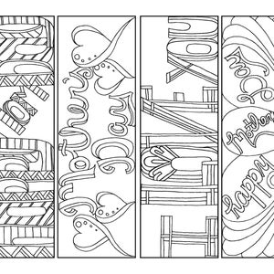 DIY Mother's Day Bookmarks- Set of 4- Printable Coloring Page- Adult ...