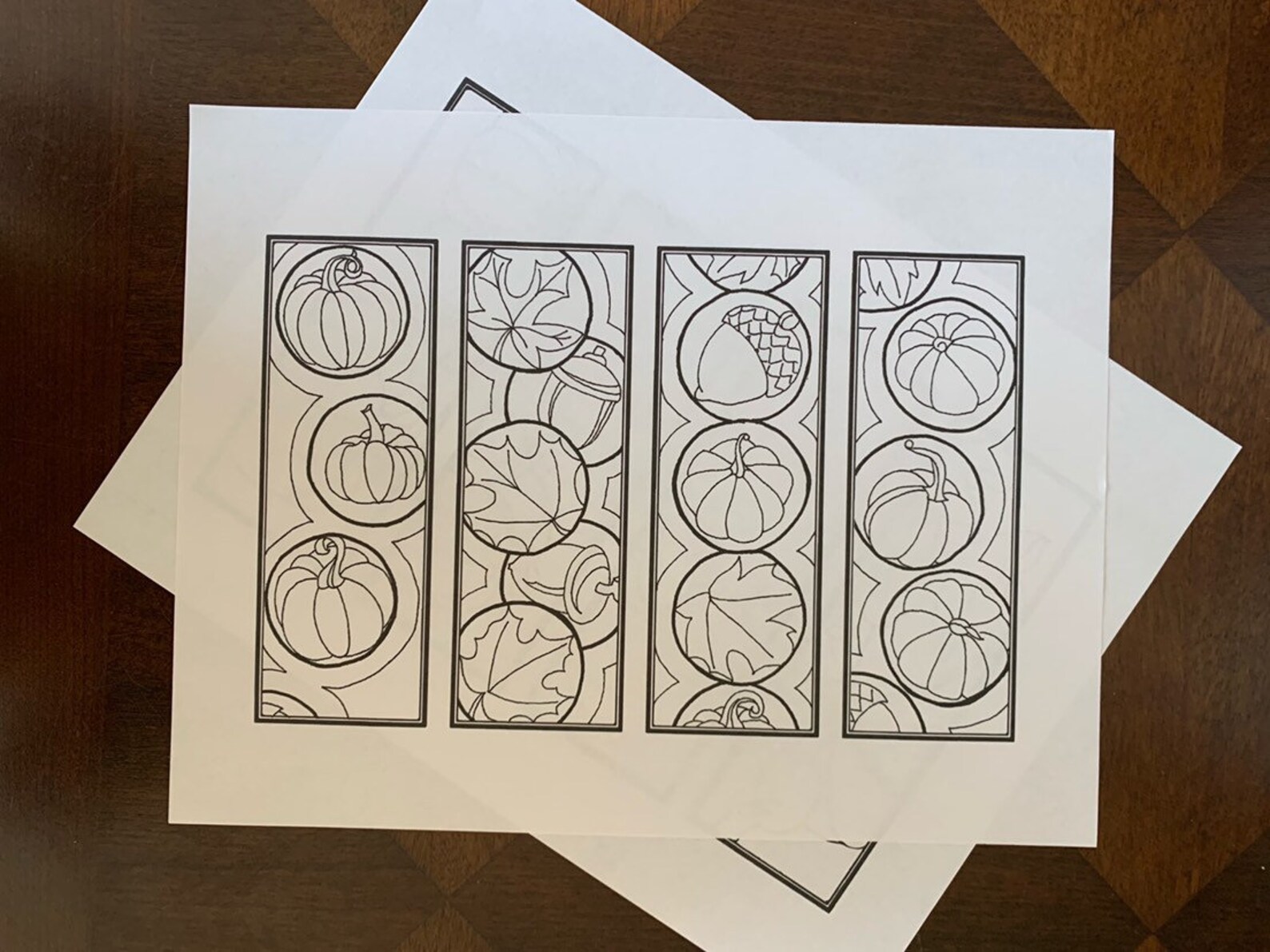 DIY Pumpkin Bookmarks Set of 4 Holiday Crafts Color Your - Etsy