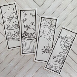 20 DIY Halloween Bookmarks! Printable Designs-bookmark Bundle-ghosts ...