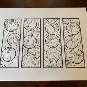 DIY Pumpkin Bookmarks Set of 4 Holiday Crafts Color Your - Etsy