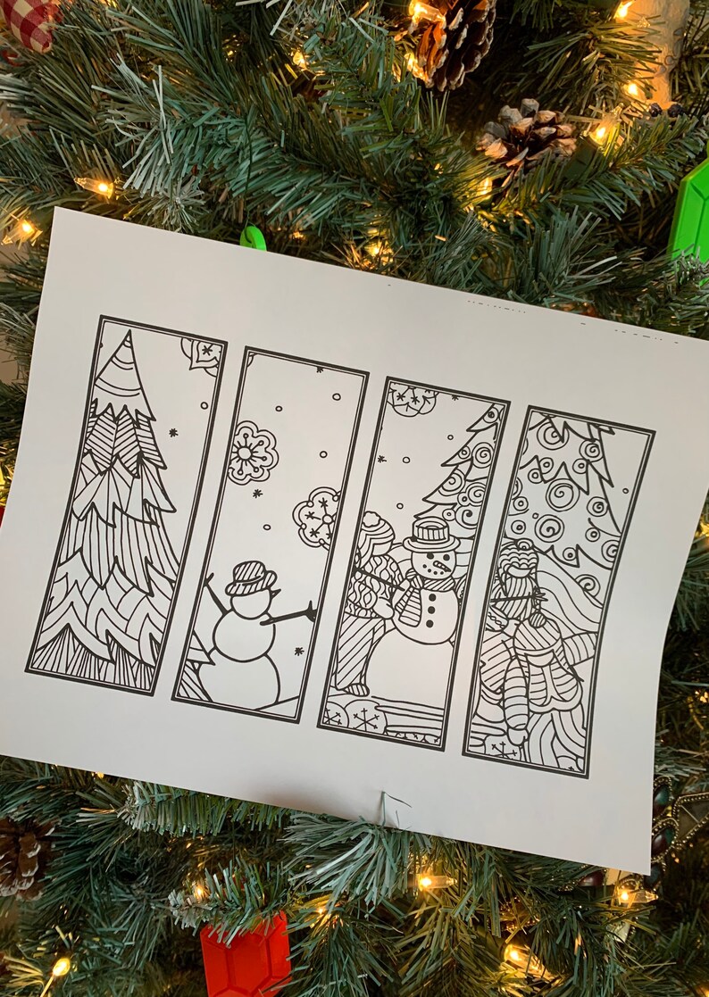 DIY Snowman Bookmarks-set of 4-holiday Crafts-winter - Etsy